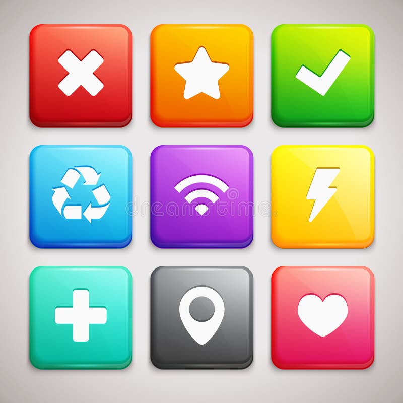 Vector Tick Check Mark Icon Set Stock Vector - Illustration of ...