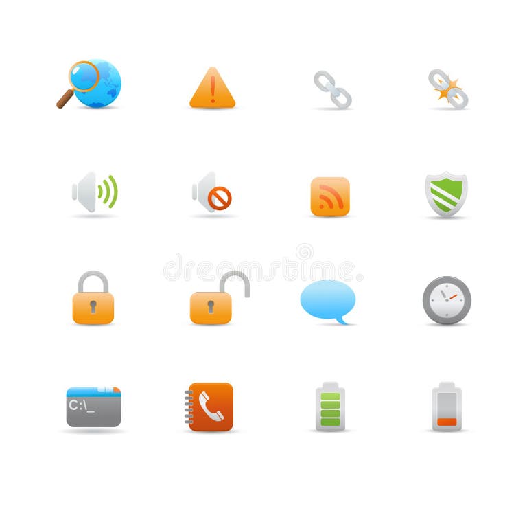 Set of Icons for Common Computer Functions Editorial Stock Photo ...