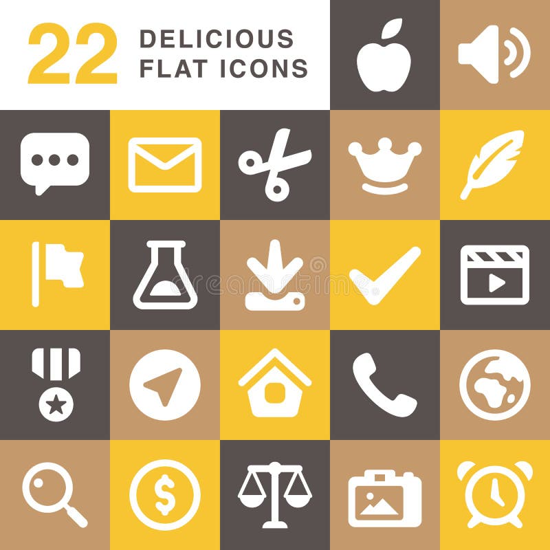 Set of icons stock vector. Illustration of justice, crown - 69824375