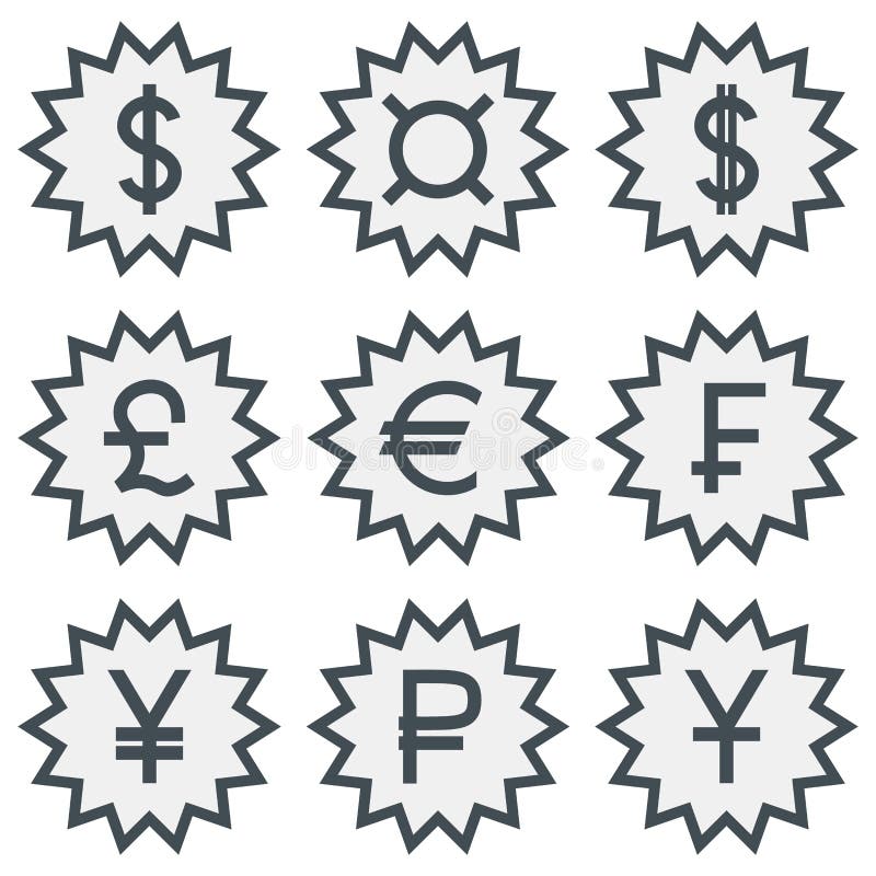 Set of Icons with Different Currency Symbols Stock Vector ...
