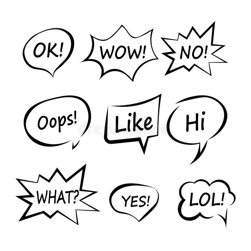 Set Icons of Different Messages. Vector Illustration Eps 10 Stock ...