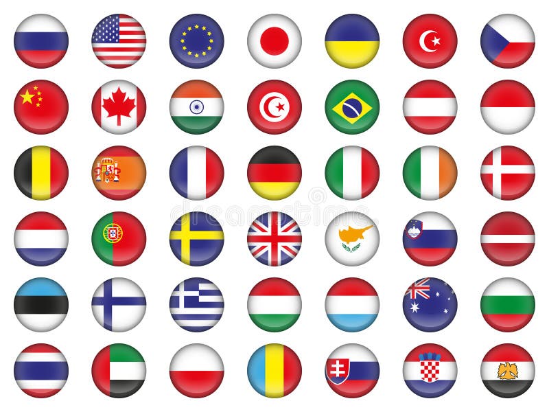 Set icons of flags stock vector. Illustration of countries - 73650969