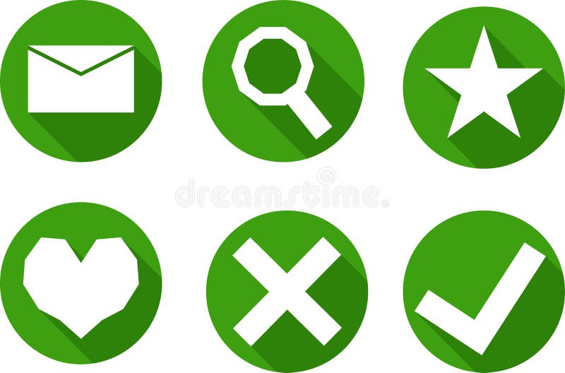Set of Icons in a Green Circle, Vector Stock Vector - Illustration of ...