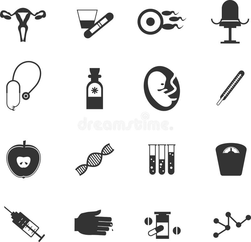 Set of icons gynecological stock vector. Illustration of natural - 49924290