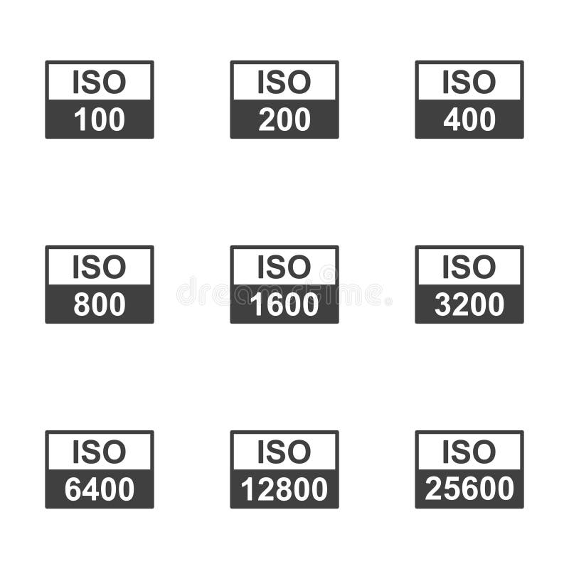 ISO Auto Photo Camera Sign Icon. Settings Symbol. Stock Vector ...