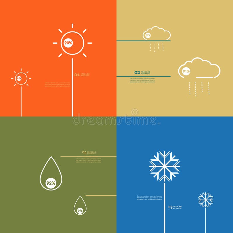 Set Icons Indicate Weather Clear Cloudy Rain Snow Stock Vector ...