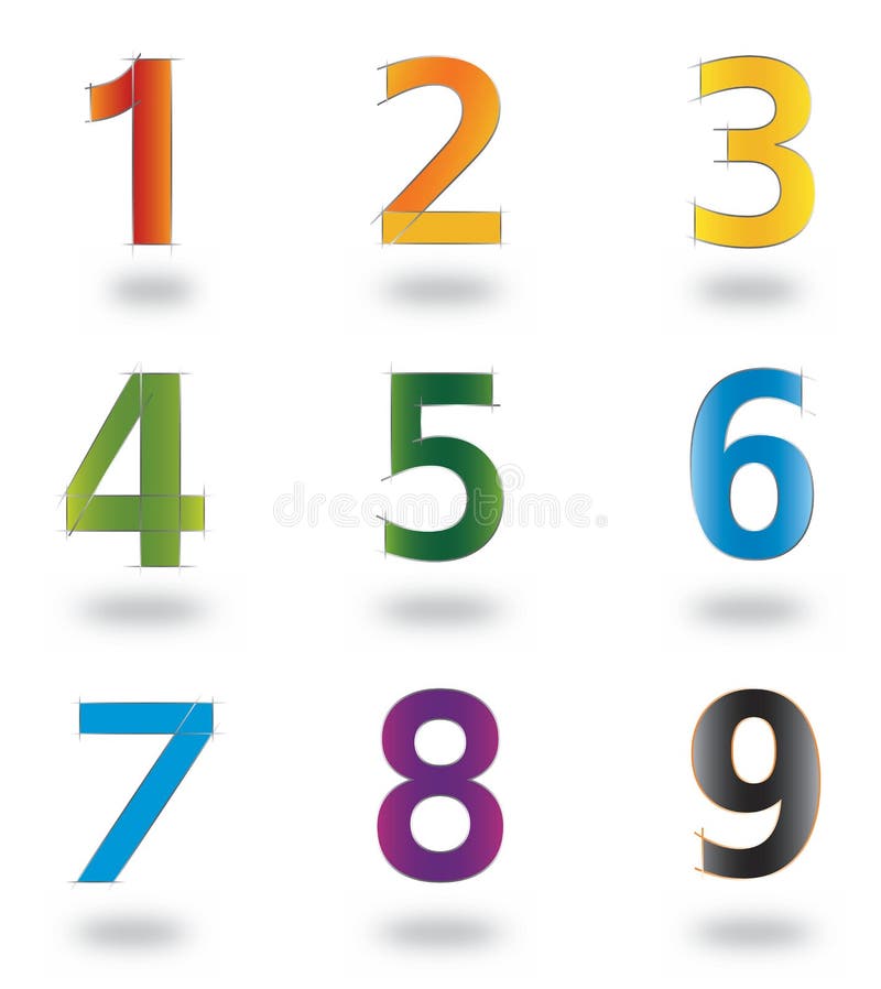Number sign icons stock vector. Illustration of retro - 3297737