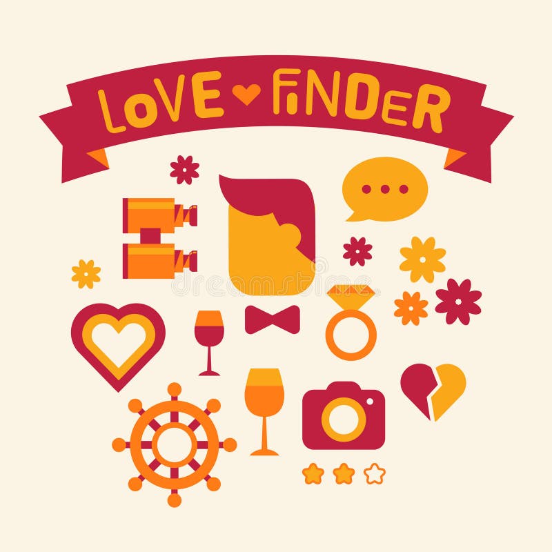 Love Finder Logo stock vector. Illustration of green - 130126405