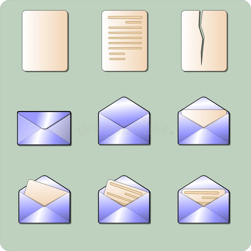 Mail box with letters stock illustration. Illustration of message ...