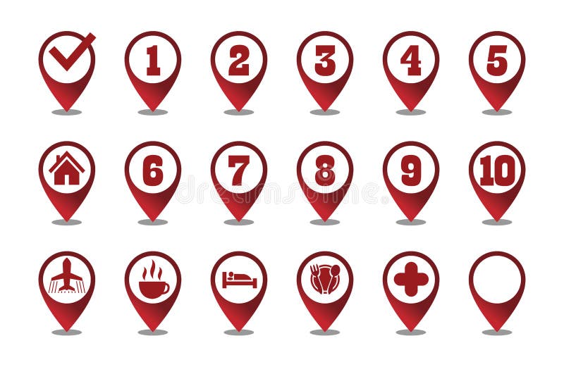 18 Mapping Pins Point Symbol Stock Vector - Illustration of hospital ...