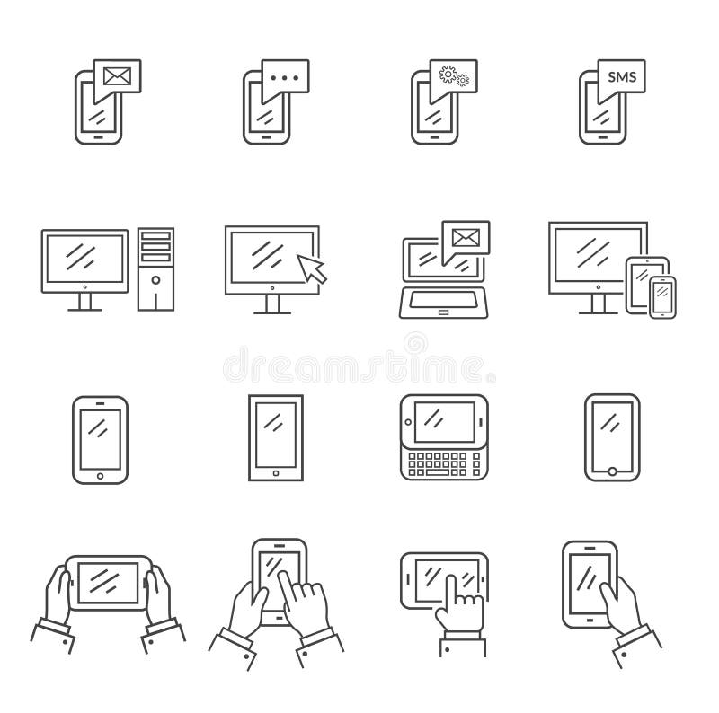 Mobile Desktop Tablet Icons Stock Illustrations – 5,192 Mobile Desktop ...