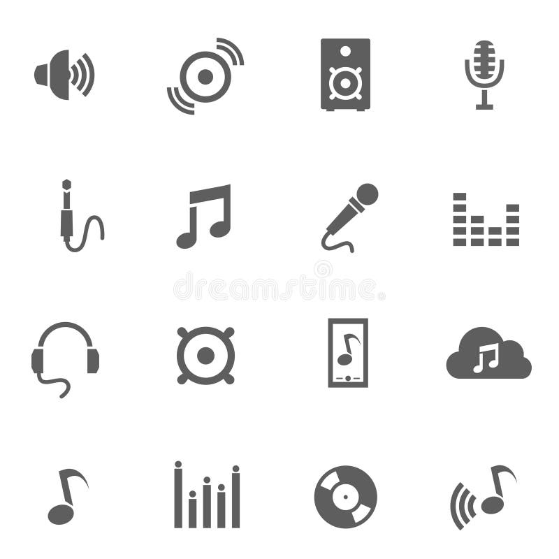 Set of icons stock vector. Illustration of plug, play - 52697119