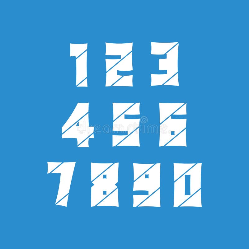 Set of Icons Numbers Hand Drawing. Vector Illustration Eps 10 Stock ...