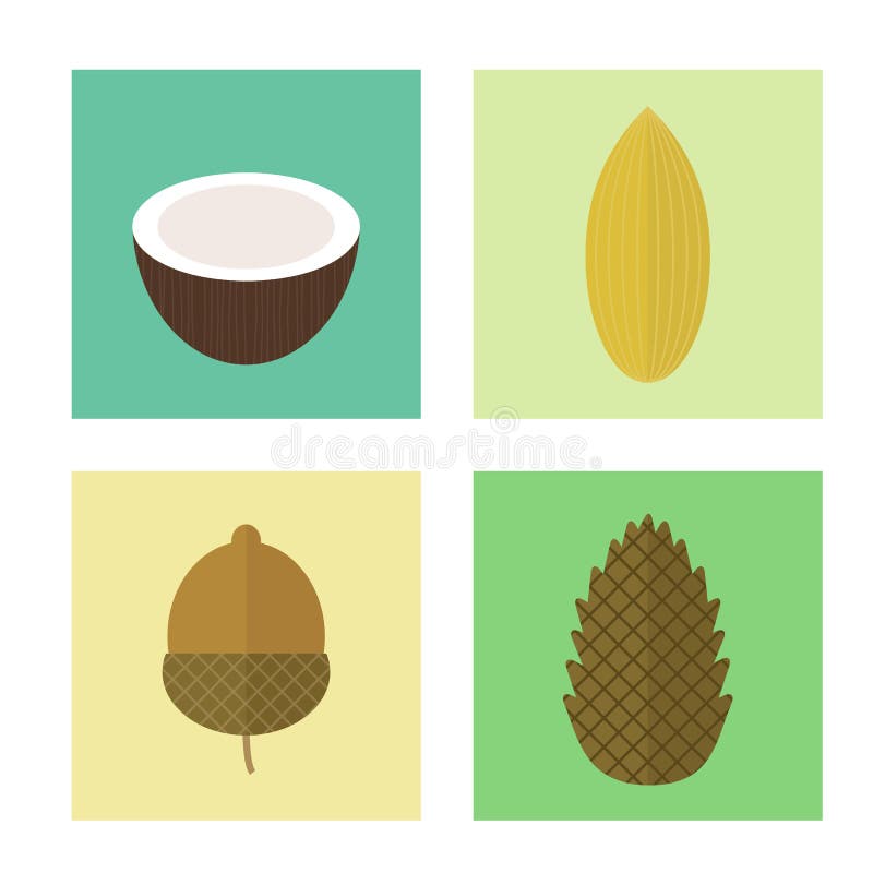 Set of Icons Nuts. Vector Elements for Design Stock Vector ...
