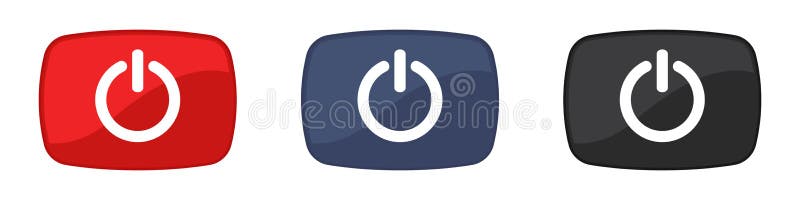 Set of Icons. on-off Icon. Web Design Stock Illustration - Illustration ...