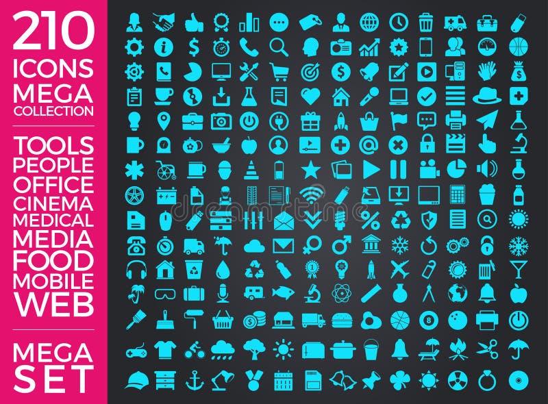 Set of Icons, Quality Icon Collection Vector Design Stock Vector ...