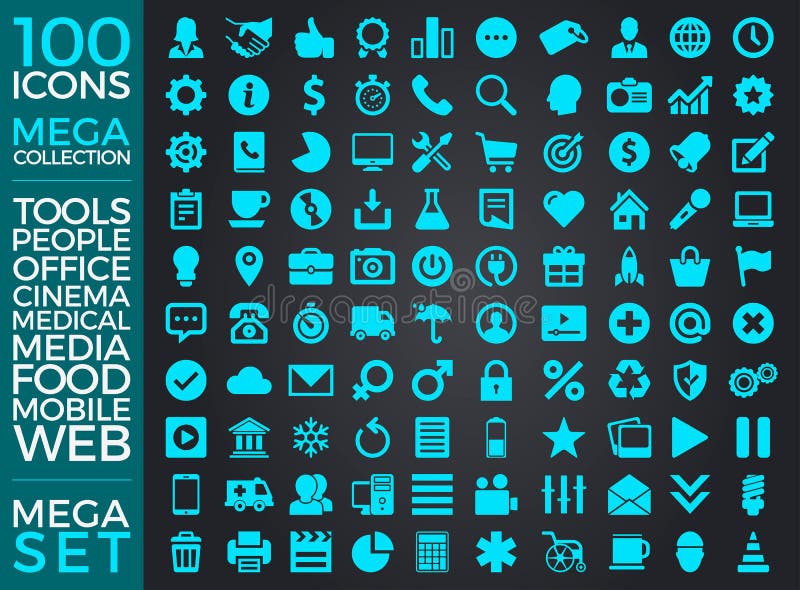 Set of Icons, Quality Icon Collection Vector Design Stock Vector ...