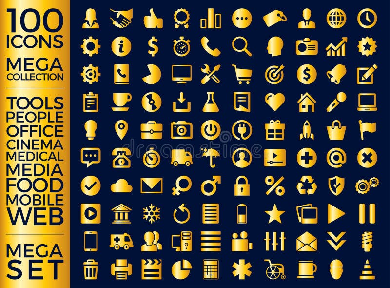 Set of Icons, Quality Icon Collection Vector Design Stock Vector ...
