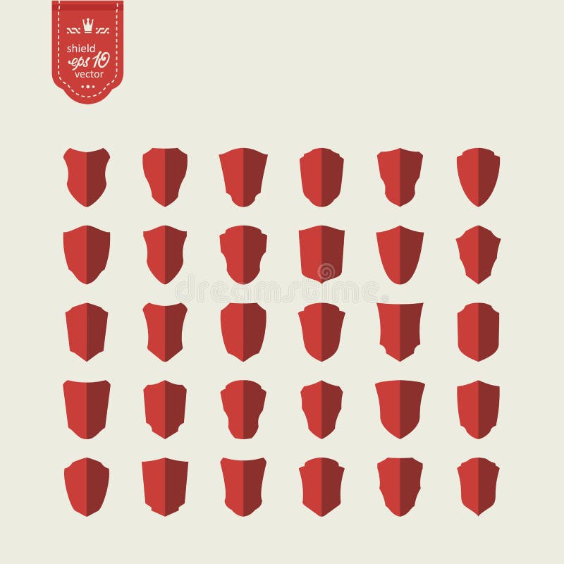 Set icons - shields stock vector. Illustration of shield - 71507594