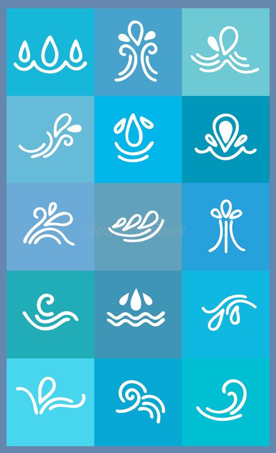 Set Stylized Waves from Element of the Design Stock Vector ...