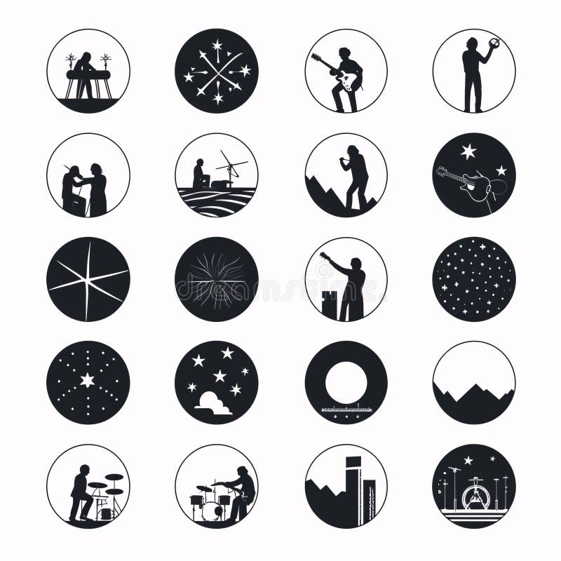 Set of Icons on the Theme of Outer Space. Vector Illustration Stock ...