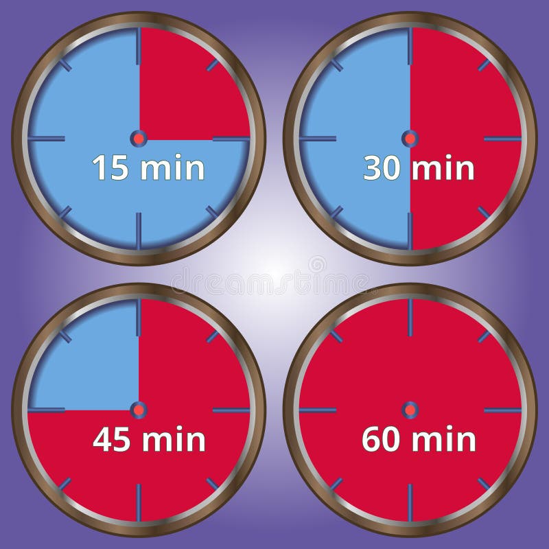 Set of 4 icons timer stock vector. Illustration of sign - 58907026