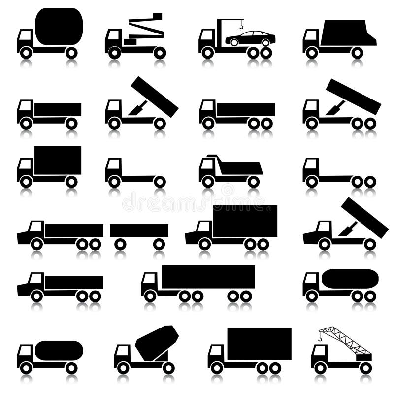 Set of Icons - Transportation Symbols. Stock Vector - Illustration of ...