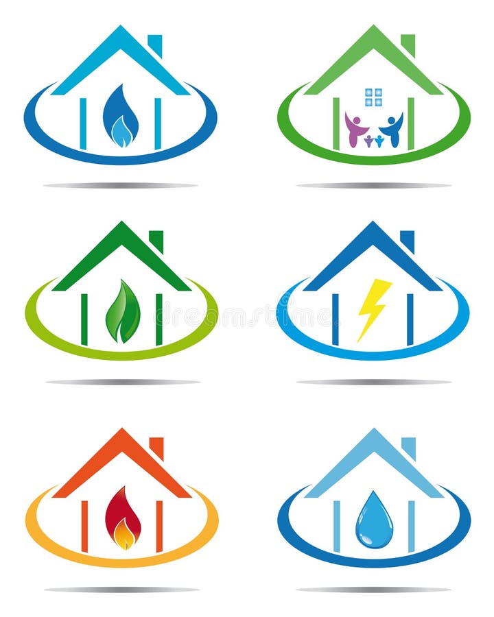 Set of Icons of Utility House Stock Vector - Illustration of heart ...