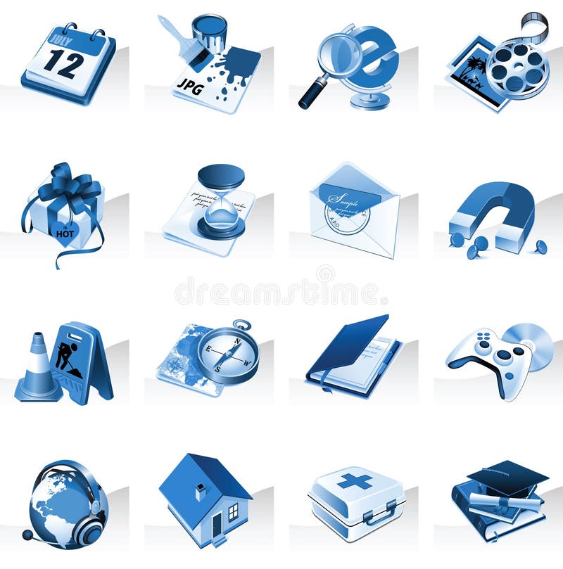 Set of icons for website stock vector. Illustration of arrow - 5488021