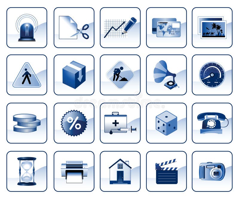 Set of icons for website stock vector. Illustration of commerce - 5557958