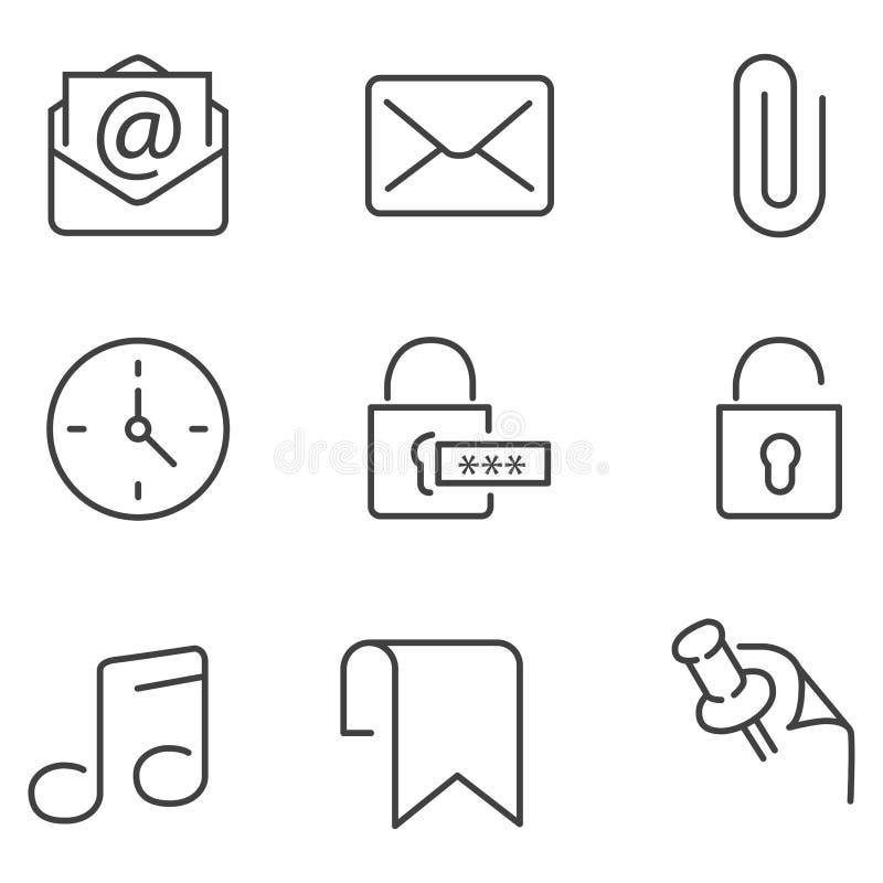Folder Icons with Different Files on White Background. Vector ...