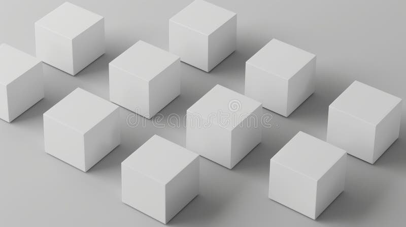 A Set of Identical Cubes Each with a Small Difference in Size or ...