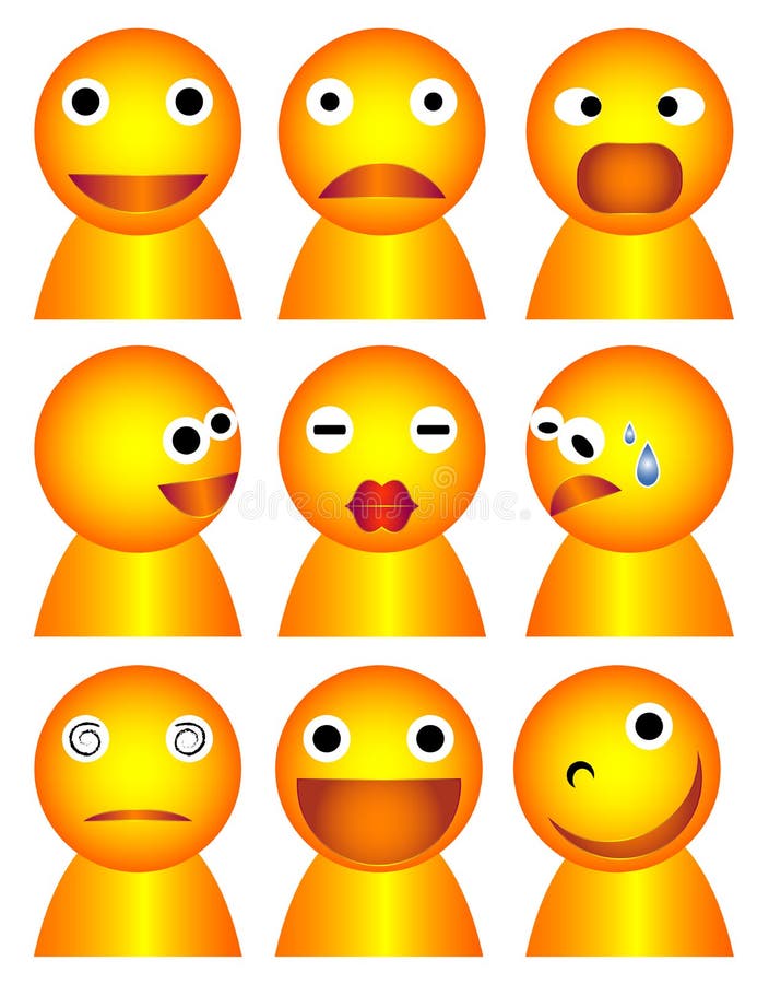 Emotion icons stock vector. Illustration of facial, expression - 101366497