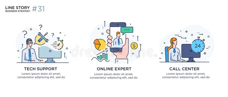 Set of Illustrations Concept with Business Concept. Workflow, Growth ...