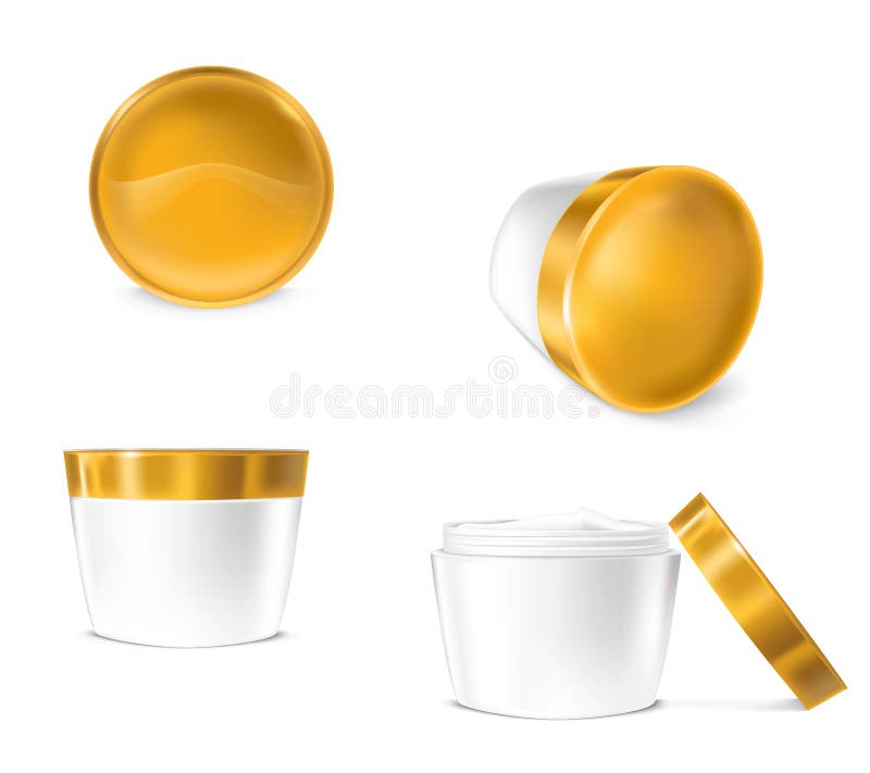 Set of Illustrations for Cosmetics Containers. Stock Illustration ...