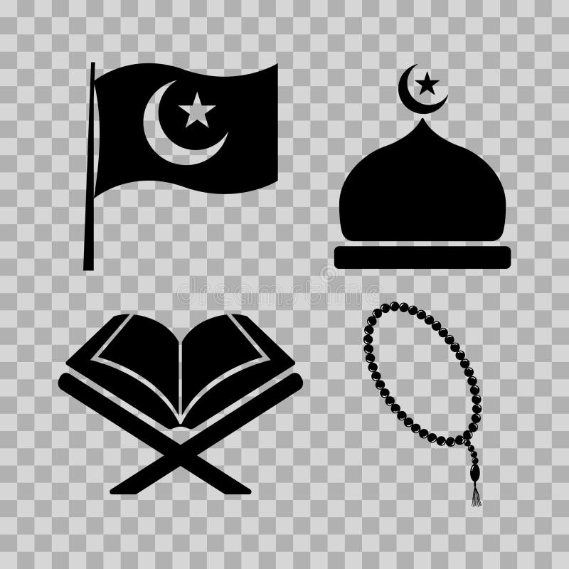 Set of Illustrations of Islamic. Objects are Isolated for Easy Editing ...