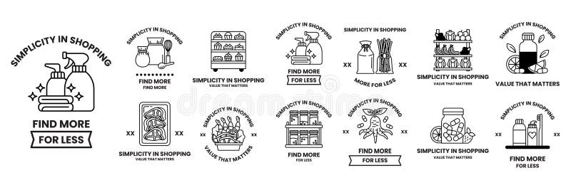 Set of Illustrations in daily Life Concept in Line Style Stock ...