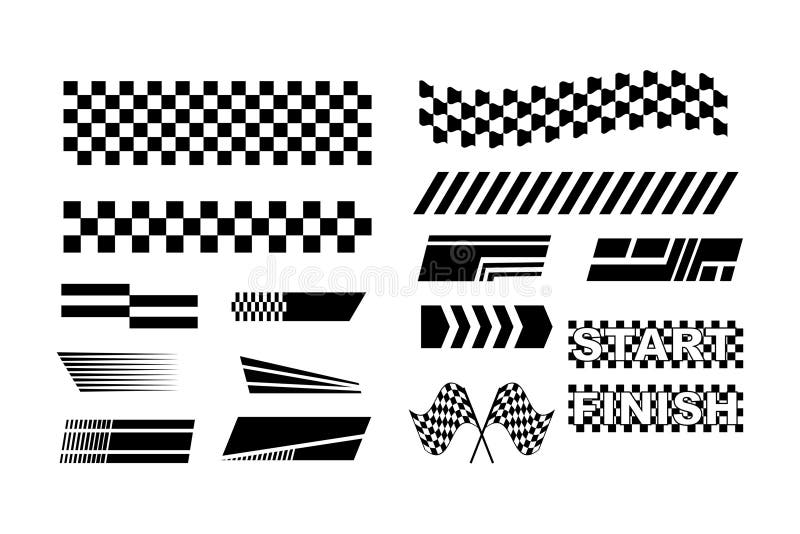 Set of Illustrations for Racing Stripe Banners, Racing Stripe Vector ...