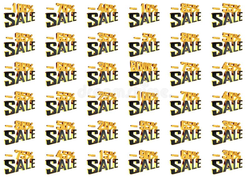 Set of Images with Text Sale and Discounts on White Background Stock ...