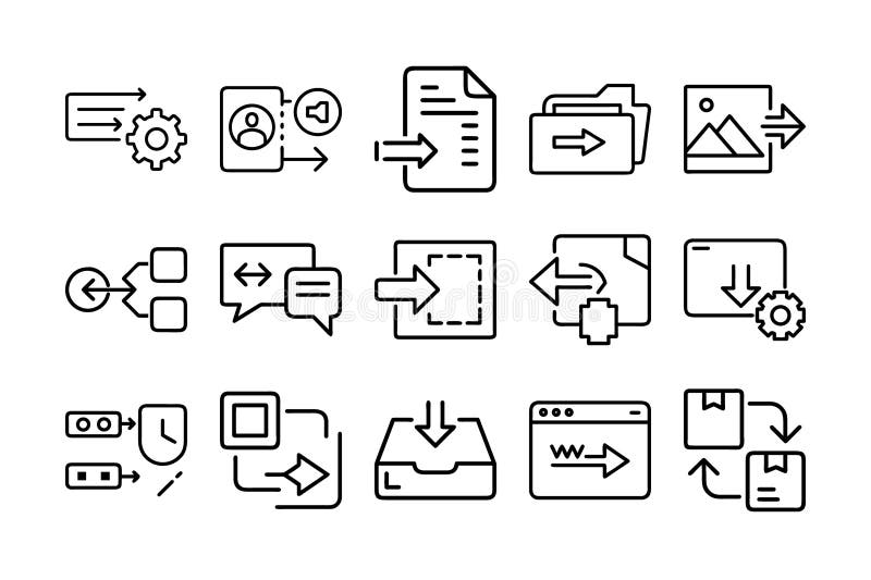 Set of Import Icons on White Background – Vector Pack for International ...