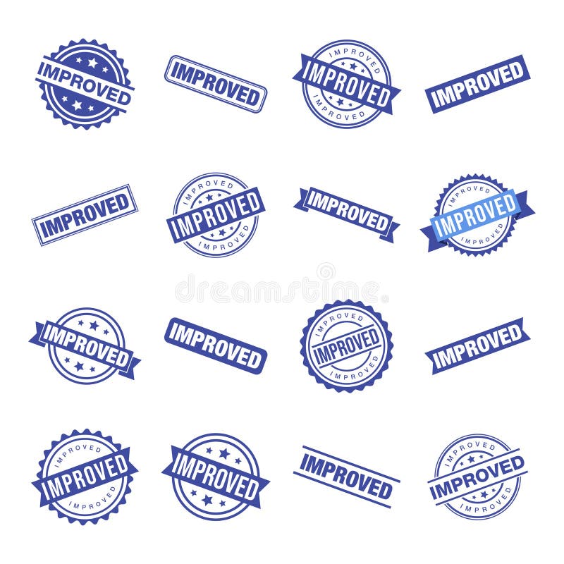 Set Improved Letter Rubber Stamp Template Illustration Design Stock ...