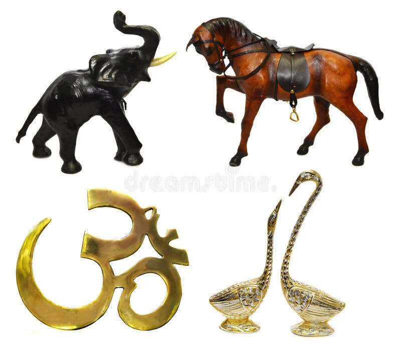 Set with Indian Cultural Objects 2 Stock Photo - Image of ornamental ...