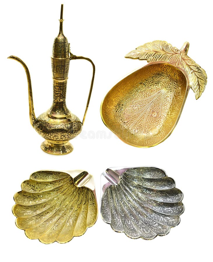 Set with Indian Cultural Objects Stock Photo - Image of isolated ...