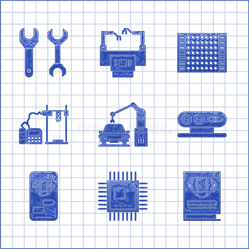 Set Industrial Machine Robotic Robotic Arm Processor with Handprocessor with Microcircuitos Cpu ...