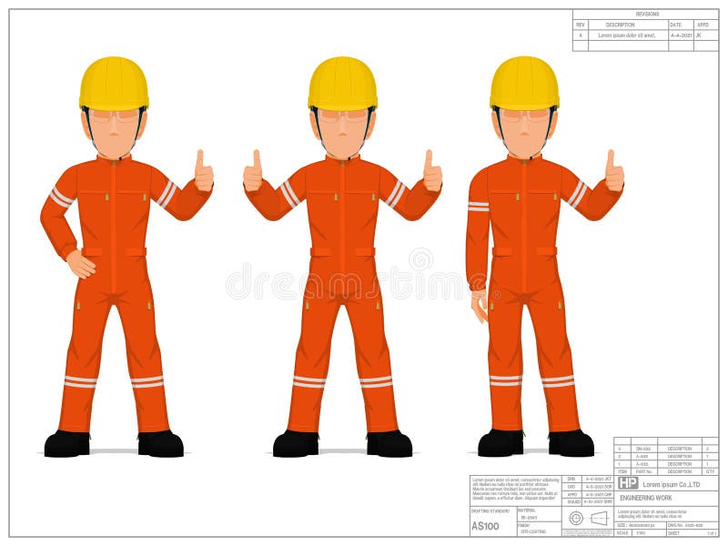 Industrial Worker Thumb Up Stock Illustrations – 247 Industrial Worker ...