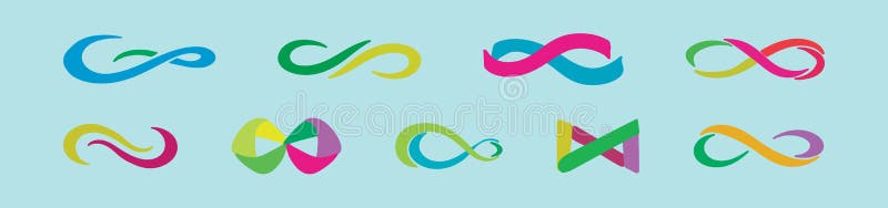 Set of Infinity. Cartoon Icon Design Template with Various Models ...