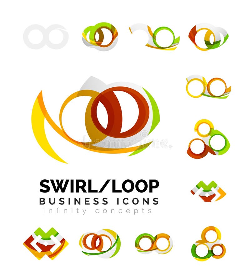 Set of Infinity Concepts, Loop Logo Designs Stock Vector - Illustration ...