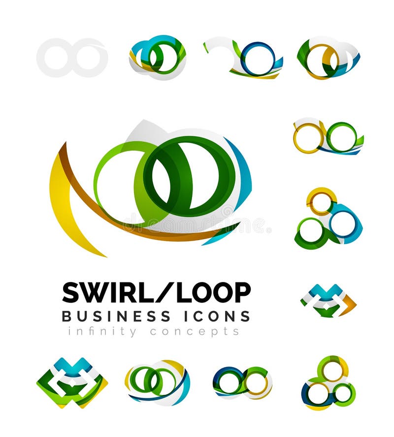 Set of Infinity Concepts, Loop Logo Designs Stock Vector - Illustration ...