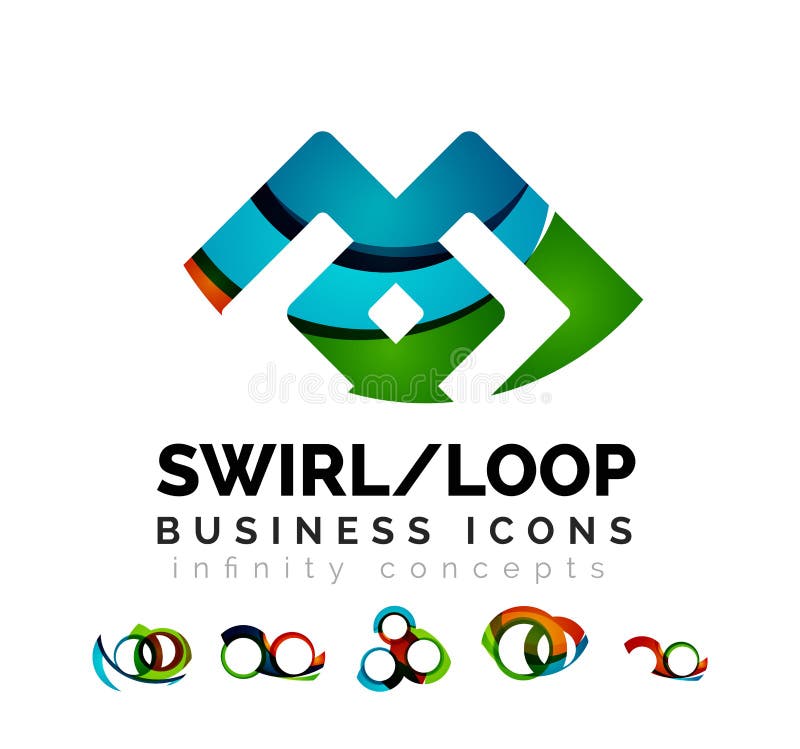 Set of Infinity Concepts, Loop Logo Designs Stock Vector - Illustration ...