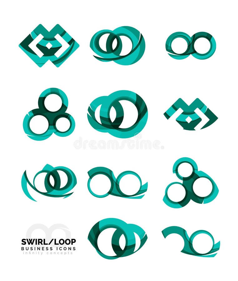 Set of Infinity Concepts, Loop Logo Designs Stock Vector - Illustration ...